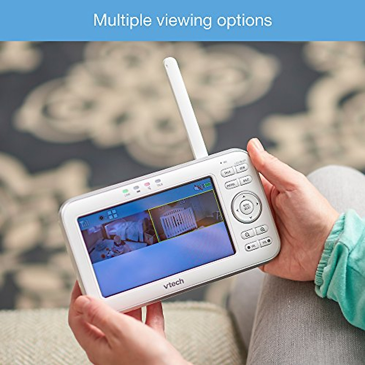 VTech VM351-2 Video Baby Monitor with Interchangeable Wide-Angle Optical Lens and Standard Optical Lens, 720p