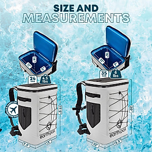 Earth Pak Loch Series Cooler Backpack - Holds 24 Cans, Waterproof, Comfortable, Extra Storage