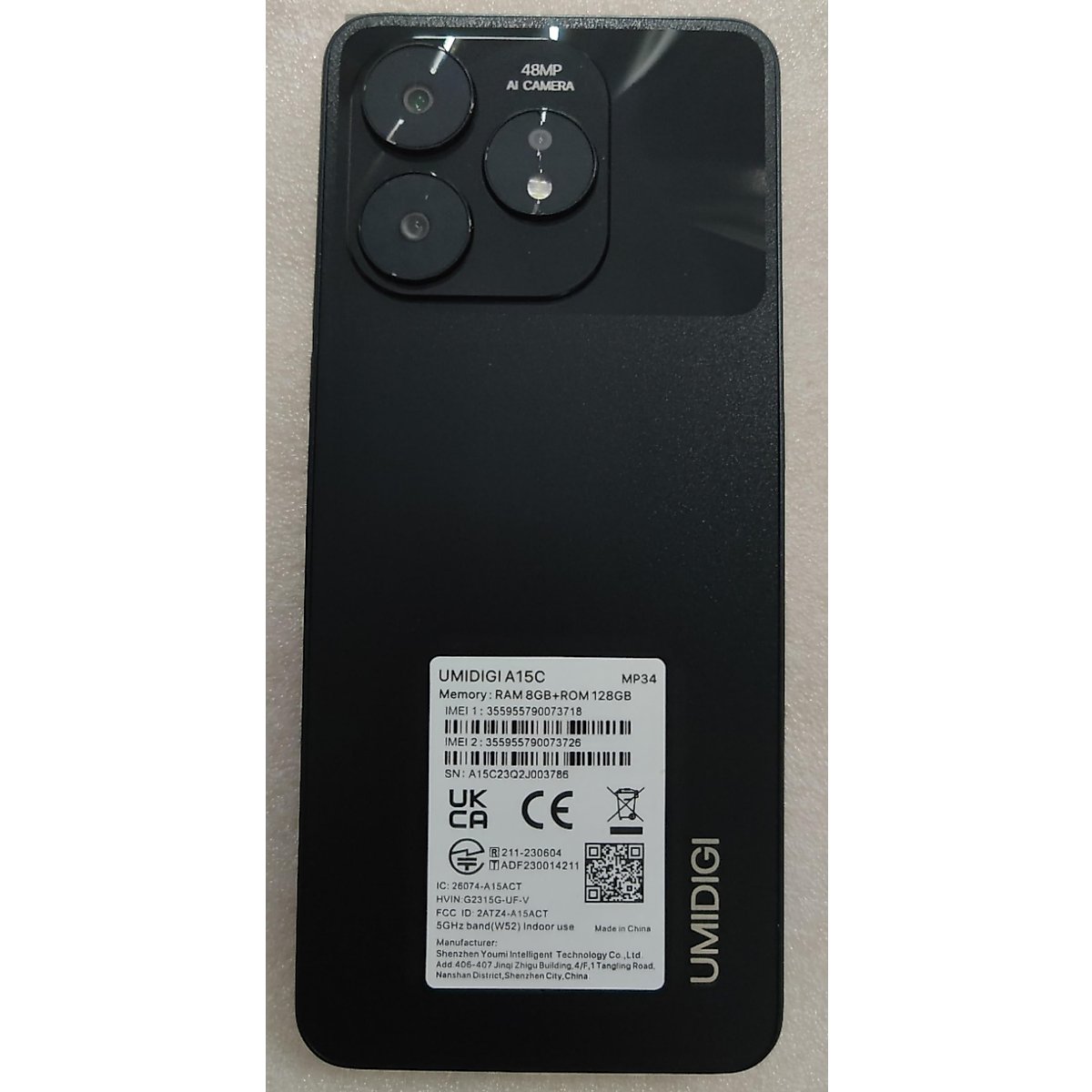 UMIDIGI A15C (8+8GB RAM+128GB ROM) Android 13 NFC Unlocked Cell Phone，48MP Ultra-Clear AI Camera Mobile Phone,5000mAh Battery Smartphone,6.7" HD Full View Display Dual Unlock Phone-Space Gray