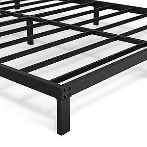 Maenizi 8 Inch Full Size Bed Frame No Box Spring Needed, Heavy Duty Metal Platform Bed Frame Full Support Up to 3000 lbs, Easy Assembly, Noise Free, Black