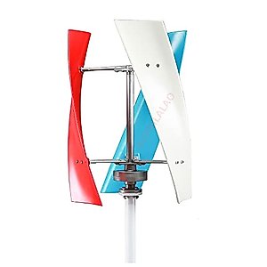 AISINILALAO 12000W Vertical 3 Blades Wind Generator Kit,12V 24V 48V 220V Vertical Axis Wind Turbine with Mppt Controller for Outdoor Garden Energy Generation (Colour),24v