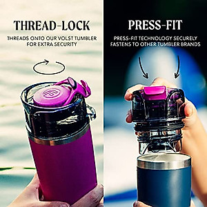 FlasKap Madic 9 | 30 oz Tumbler Lid Replacement | Shot Dispenser | Leak Proof Tumbler Lid | Splash Resistant to Avoid Spills | Compatible with Most 30 oz Tumblers (9 oz Capacity, Black)