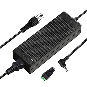 24V Power Supply Adapter, LONGSING 24V 5A AC DC Adapter, AC 100-240V to DC 24V, 5.5X 2.5mm DC Plug, Input 100V-240V, Output 24V 5A 120W, with DC Female Connector