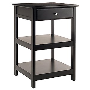 Winsome Delta Printer Stand Black Home Office, 20.87x20.24x30.71