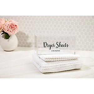 HappyPals Clear Acrylic Dryer Sheet Holder, Laundry Room Organizer, Clear Acrylic Box with lid, Clear Dryer Sheet Dispenser, Clear Acrylic Container