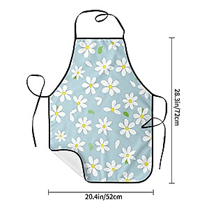 Cute Daisies On A Blue Sky Aprons For Women Men Waterproof Bib Apron Chef Aprons For Kitchen Cooking Baking Bbq Gardening