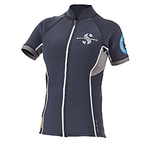 SCUBAPRO Women's Everflex 1.5 Short-Sleeve Top, Black, Small