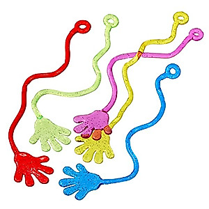 Cool Chimpanzee Stretchy Sticky Hands Kids Party Favors For Kids 4-8 (100-Pack) Toy Assortment, Stocking Stuffers, Easter Egg Toys Fillers
