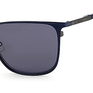 Fossil Men's Male Sunglasses Style FOS 3128/G/S Rectangular, Matte Blue/Gray, 57mm, 17mm