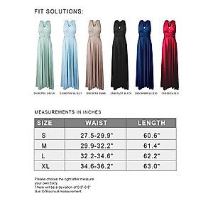 PERSUN Women's Convertible Multi Way Wrap Maxi Dress Long Party Grecian Dresses