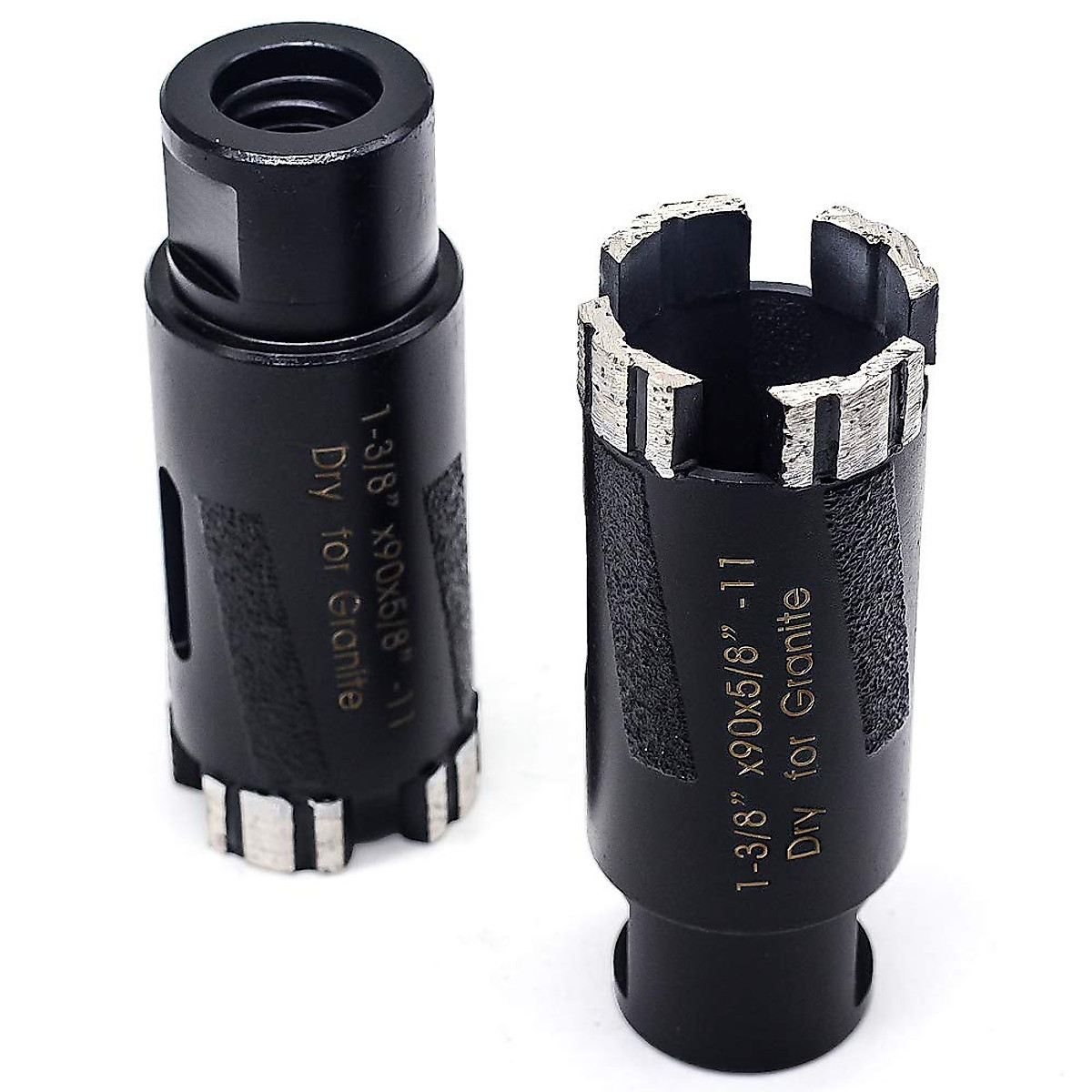 Diapro 2Pcs/ Box 1-3/8'' Dry Diamond Core Drill Bit 5/8'-11 Thread for Granite 35mm Masonry Coring