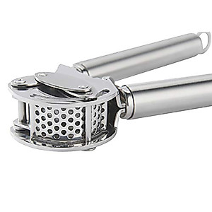 Rösle Stainless Steel Mincing Garlic / Ginger Press with Scraper, 9-inch