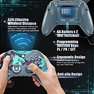 Gamrombo Wireless Controller Replacment for Xbox controller,Compatible with Xbox one/Xbox One S/X/Xbox Series X/S/Android/iOS/PC Gamepad Remote with Wifi/Macro Function/Turbo/3.5mm Audio Jack