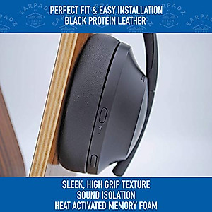 Earpadz Replacement for Bose 700 Active Noise Canceling Headphones Ear Pads, Protein Leather Headphone Cushions (Midnight, Black, 1 Pair)
