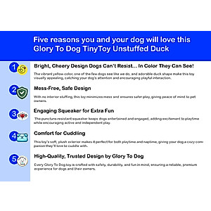 Glory To Dog TinyToy Plush Yellow Duck Very Small Unstuffed Dog Toy