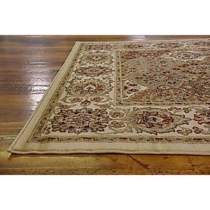 Unique Loom Voyage Collection Traditional Oriental Classic Intricate Medallion Design Area Rug, Rectangular 5' 3" x 8' 0", Ivory/Brown