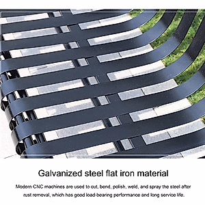 ANSNAM Outdoor Bench Garden Patio Seating Furniture, Outdoor Park Bench Garden Bench, Metal Leisure Cast Iron Bench, Courtyard Terrace Seat Bench with Backrest and Armrest (Size : 150cm)