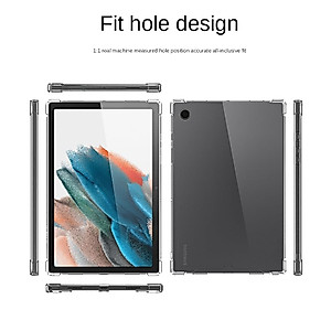 Clear Case Compatible with Samsung Galaxy Tab A8 10.5" SM-X200 X205 2022 2021 Transparent TPU Ultra-Thin Protective Cover (Color : Transparent, Size : A8 10.5 SM-X200)