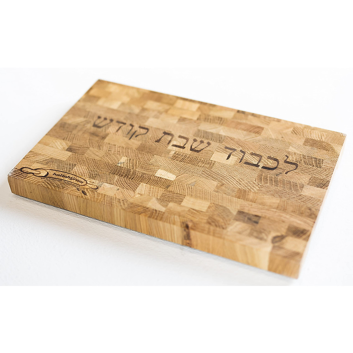 ChallahGram, End grain wood cutting board - chopping block - Large cutting board 16 x 10 kitchen butcher block oak cutting board non slip cutting board with feet - wooden chopping board - Shabbos