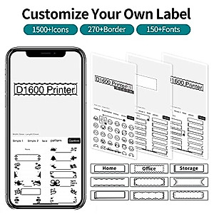 Vixic Bluetooth Label Maker, P3200 Portable Label Print, Multiple Templates Compatible Android iOS to Use Home Office Organization Type-C Rechargeable Label Maker, White-Green