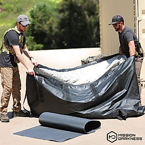 Mission Darkness Dry Shield Rapture Faraday Bag 1,060L Capacity // Durable Waterproof Cover Shields Generators & Extra-Large Electronics from RF Signals EMP CME Solar Flares