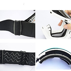 Sxdthy Ski Goggles, Snow Goggles with Thickened Sponge Pad & Adjustable Elastic Band for Men Women Adult (Color : Red)