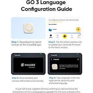 Insta360 GO 3 64GB – Waterproof Tiny Mighty Action Camera with 2.7K 2720 Video, FlowState Stabilization, AI Editing, Action Pod|Bundle Includes Mount Adapter Compatible with GoPro Mounting Ecosystem