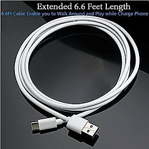 Super Charging Cable Replacement for Huawei P30 Pro 5A Supercharge USB Type C Cable, 6.6FT Super Fast Charge Type-C Cable for Huawei P20 Pro, Mate 20 Pro, Mate 10, P10 Plus, Mate 20 (6.6FT 2 Packs)
