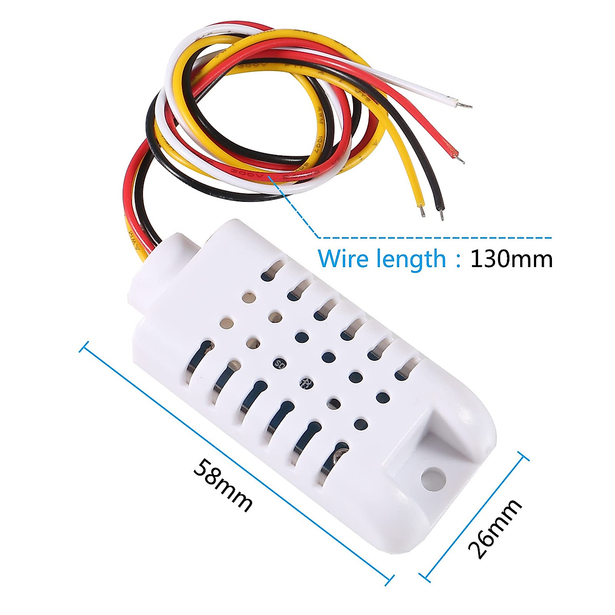 Alinan 4pcs SHT30 Digital Temperature and Humidity Probe Sensor SHT30 Profional Temperature Humidity Censation Probe Sensor I2C Interface with Shell for Iic Digital Signal 0-100 Percent Rh