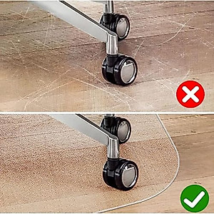 Clear PVC Desk Chair Mat Clear Vinyl Runner Rug for Hard Wood/Tile Floor, Extra Long Plastic Hallway Carpet Protector, Door Mats, Can Be Cut, Indoor Outdoo,1.5mm Thick,75/95/115/135/155cm Wide for Off