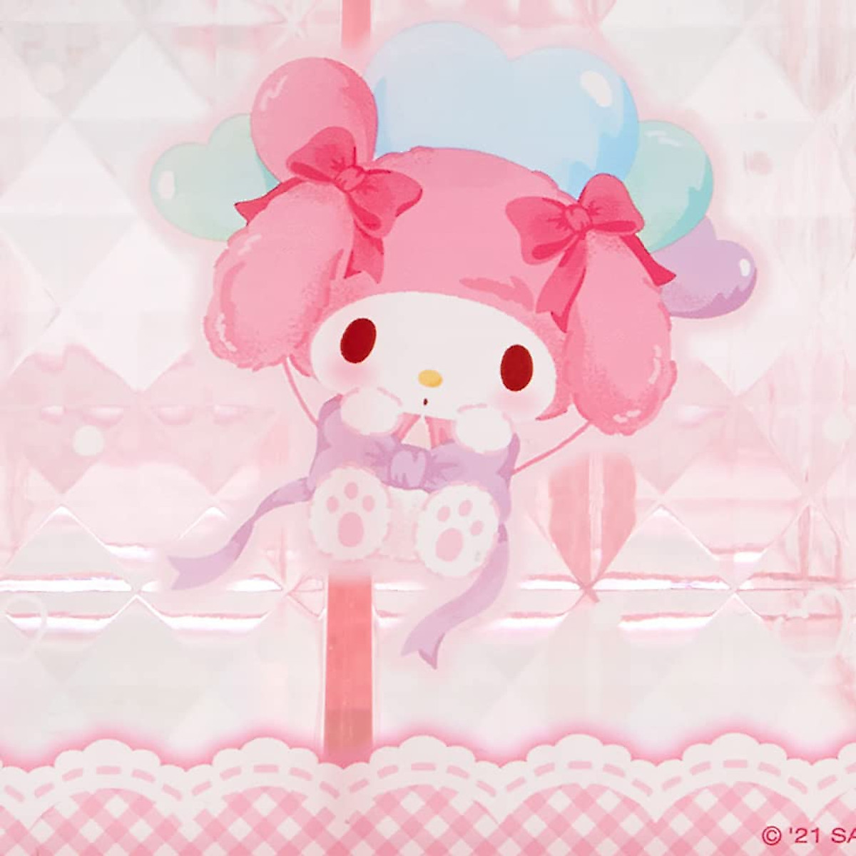 Sanrio 055913 My Melody Glitter Clear Cosmetic Organizer