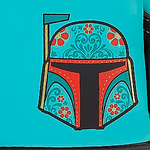 Loungefly Star Wars Boba Fett Floral Embroidered Cosplay Womens Double Strap Shoulder Bag Purse