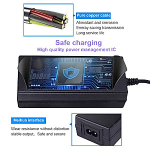 42V 2A Power Charger Adapter Cable for Xiaomi M365, Spin, Skip, Segway Ninebot ES1 ES2 ES4, Bird, Lime, Lime-S Electric Scooter for 36V Li-ion Battery
