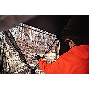 Muddy Outdoors Hunting Easy Set-Up Portable Concealable Black-Backed Water Resistant Epic Camo Prevue Ground Blind, 2-Person