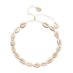 CENAPOG Cowrie Shell Choker Necklace for Women Puka Shell Necklace Corded Seashell Necklace Hawaiian Beach Jewelry