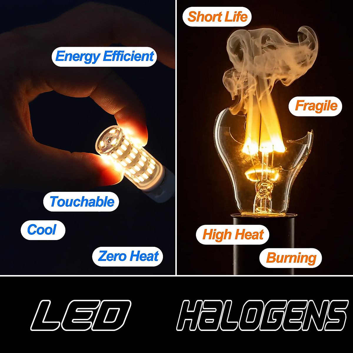 Ziomitus Dimmable E12 C7 Candelabra Led Light Bulbs 4W, Kx-2000 25W-40 Watt Halogen Equivalent, 3000k Warm White T6 Small Base 120V E12 Led Bulbs for Ceiling Fan Light Salt Lamp,450 lm(5Pack)