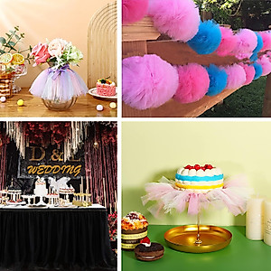 RIBBOOO Gold Yellow Tulle Fabric Rolls 6 Inch by 50 Yards (150 feet) Fabric Spool Tulle Ribbon for DIY Tutu Bow Baby Shower Birthday Party Wedding Decorations Christmas Craft Party Supplies