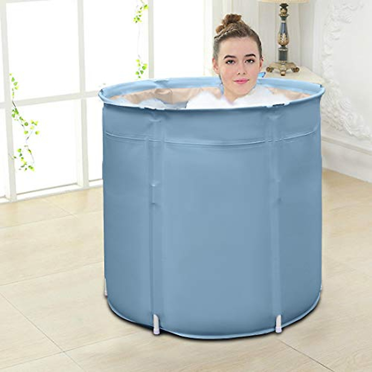 Portable Foldable Bathtub, Separate Family Bathroom SPA Tub, Soaking Standing Bath Tub for Shower Stall, Efficient maintenance of temperature, Ideal for Hot bath ice bath
