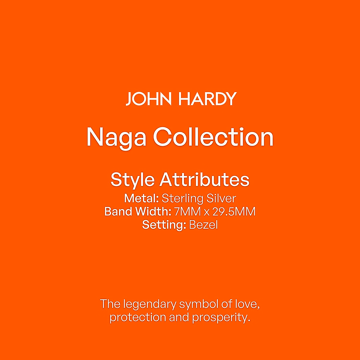 John Hardy Women's Legends Naga Silver Ring with Blue Sapphire Eyes, Size 7