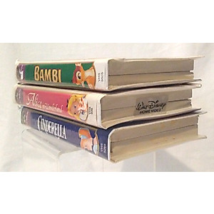 Set of 3 Disney Family Entertainment Videos ~ Bambi VHS, Cinderella VHS, Alice in Wonderland VHS