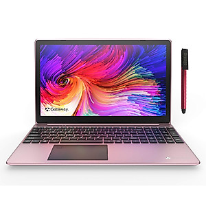 Gateway 15.6" FHD Ultra Slim Laptop Computer, Intel Quad-Core i5 1035G1 up to 3.6GHz(Beat i7-8565U), 16GB DDR4 RAM, 256GB SSD, Fingerprint Scanner, HDMI, Windows 10, Rose Gold, 64GB Flash Drive