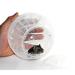 elegantstunning Plastic Pet Rodent Mice Jogging Ball Toy Hamster Gerbil Rat Exercise Balls Play Toys Pure White 10cm10cm10cm