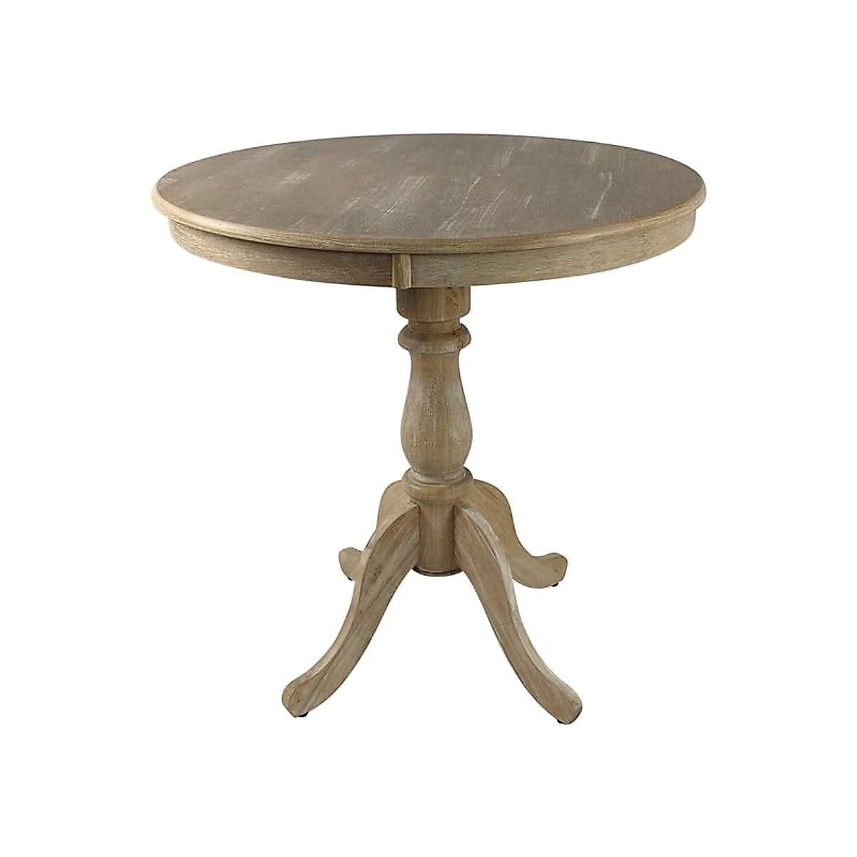 Carolina Classic Fairview 36" Round Pedestal Bar Table in Natural Driftwood