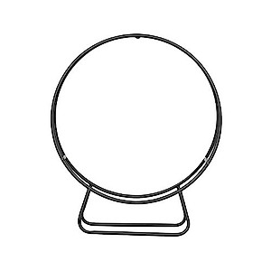 Knocbel 24 Inch Round Firewood Rack Indoor/Outdoor Log Rack Holder, Fireplace Wood Stacker for Patio Deck Firepit (Black)