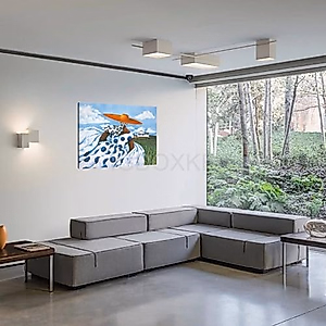 MOIKEN Jonathan Green Artist Creative Oil Painting Girl Wearing Hat Painting Art Poster (1) Canvas Poster Bedroom Decor Office Room Decor Gift Frame-style 20x16inch(50x40cm)