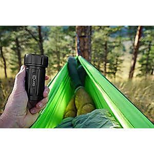 Canniloq TXD120 Premium Rugged Airtight Jar and Storage Container Keeps Herbs Spices Fresh, Zytel Nylon, 120ml (Jet Black)