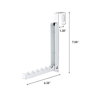 Yamazaki Home 7161 Over The Door Alloy Steel Hooks - Folding Hanging Coat Rack