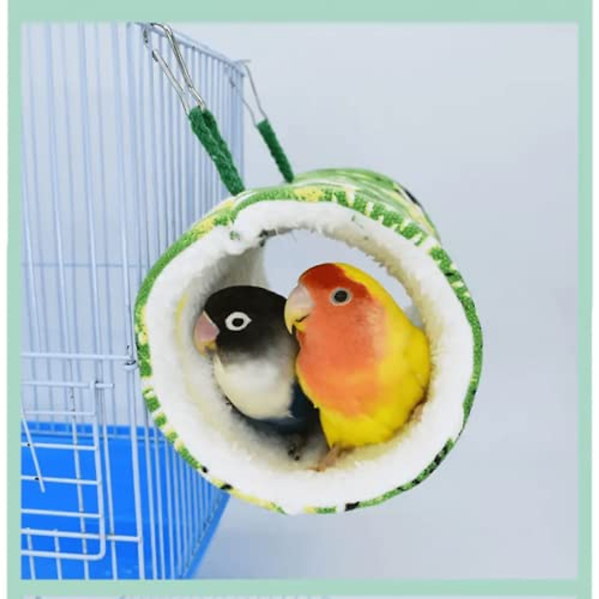 Barn Eleven Bird Nest House Hut Hammock, Winter Warm Nest, Snuggle Bird Hammock Hanging Happy Hut Bird Parrot Hideaway Cage Toy for Parrot Budgies Parakeet Cockatiels Conure Lovebird Finch (Medium)