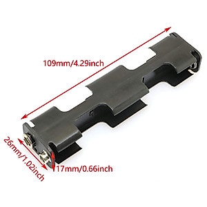 DGZZI 2-Pack 4 x AA Battery Holder with Snap Connector