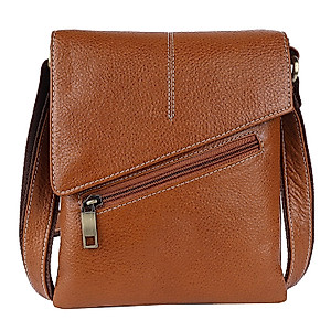 SUNLEXA Real Leather Crossbody Bags for Women, Travel Purse Crossover Long Over the Shoulder Sling Womens Purses. (Gold)